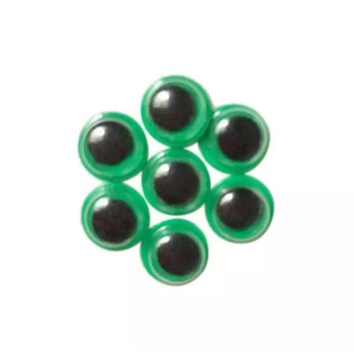 Green colour plastic google eyes 8mm - 20pcs Pack | Daraz.com.bd
