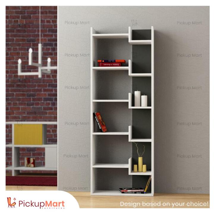 Simple Book Shelf Showpiece Rack BS - 80 (Black & White) | Daraz.com.bd