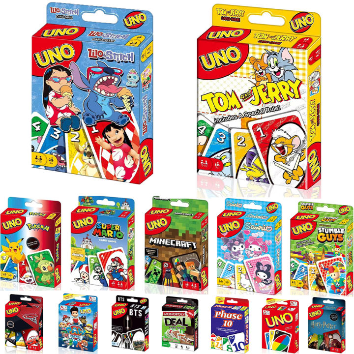 27 Style UNO Card Game Harry Potter One Piece Pikachu Super Mario Hello ...