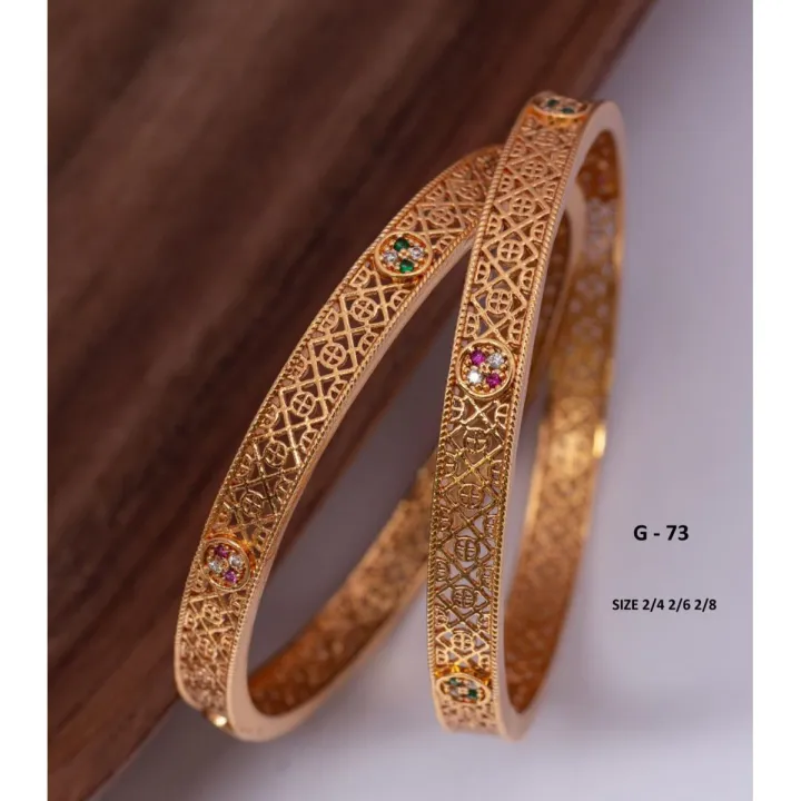 South indian New Gold Plated Kabali Bangles Churi For Girl & Women ...