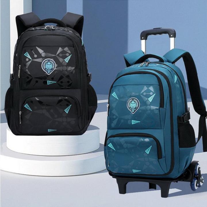 Kids Trolley Suitcase Children'S School Backpack With Wheels Student ...