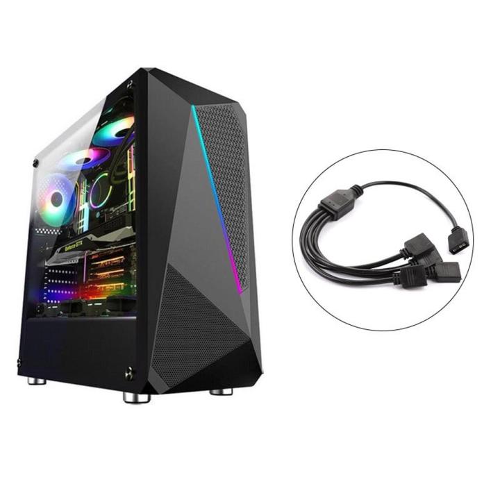 ARGB 5V 3Pin Extension Cable Adapter For PC Case 12v 4pin RGB splitter ...