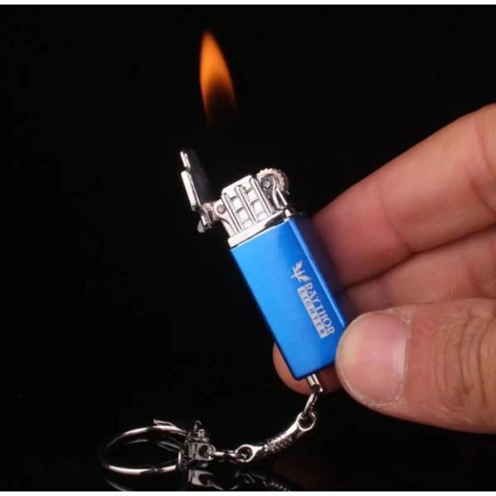 Mini gas lighter keychain lighter metal body (gold colour) | Daraz.com.bd