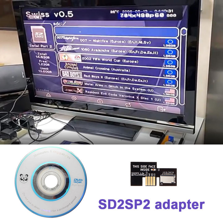 Sd2sp2 Adapter Tf Reader For Nintendo Gamecube Swiss Boot Disc Mini Dvd ...