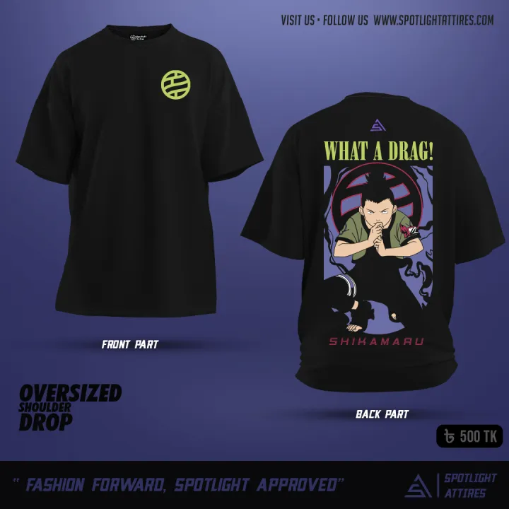 Naruto-Shikamaru Nara Drop Shoulder | Daraz.com.bd