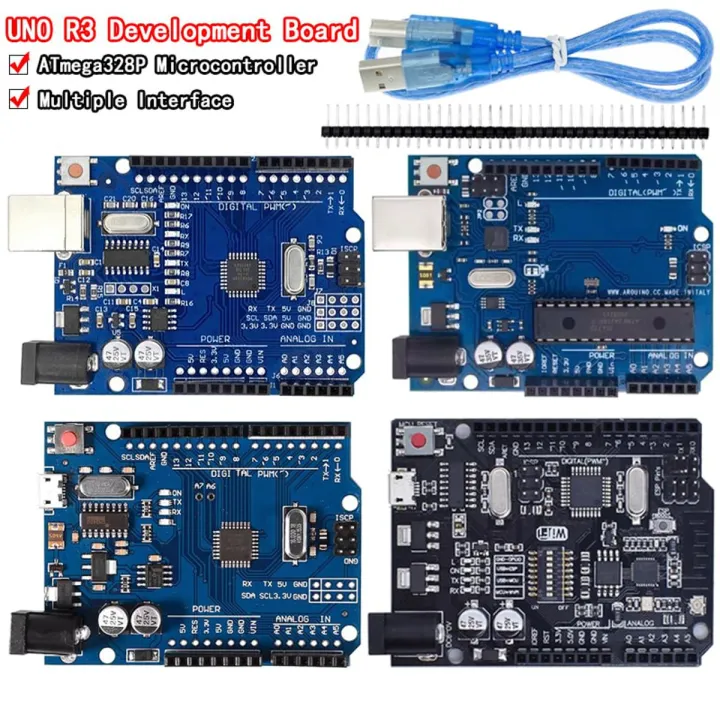 【Toy life hall】1Set UNO R3 Official Box ATMEGA16U2/ONE WiFi R3 MEGA328P Chip CH340G For Arduino ...