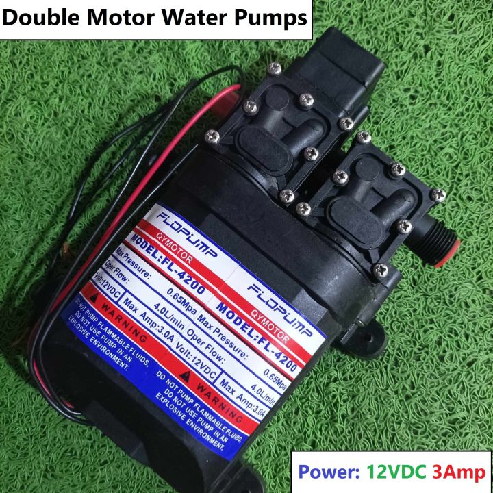High Pressure Water Pumps 12V 3A Double Motor Water Pumps 12V 3A 160W ...