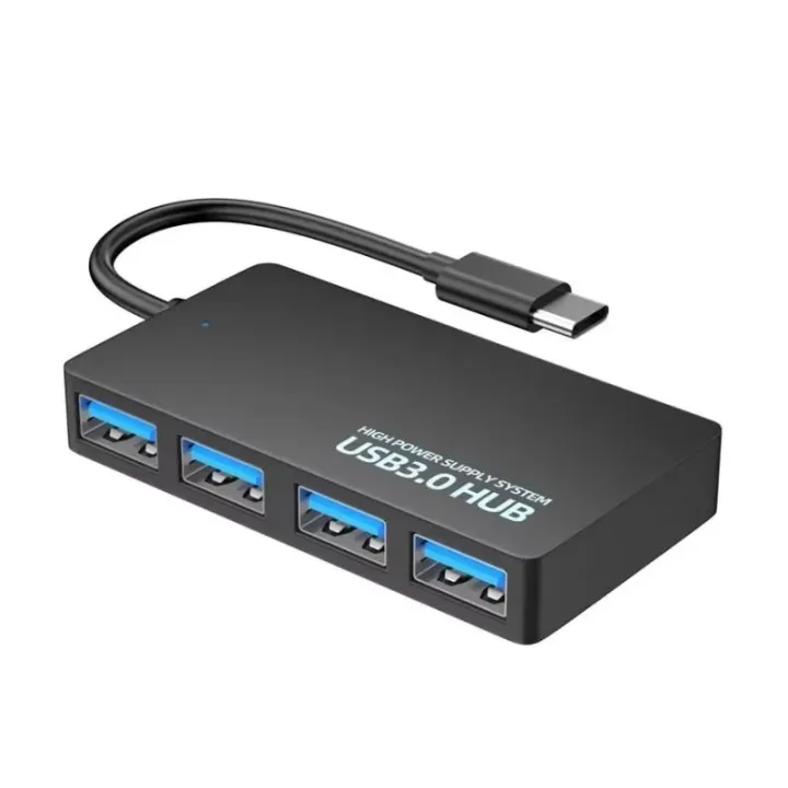 High Speed Black 4 Port USB 3.0 HUB Multi USB Splitter Expander Adapter ...