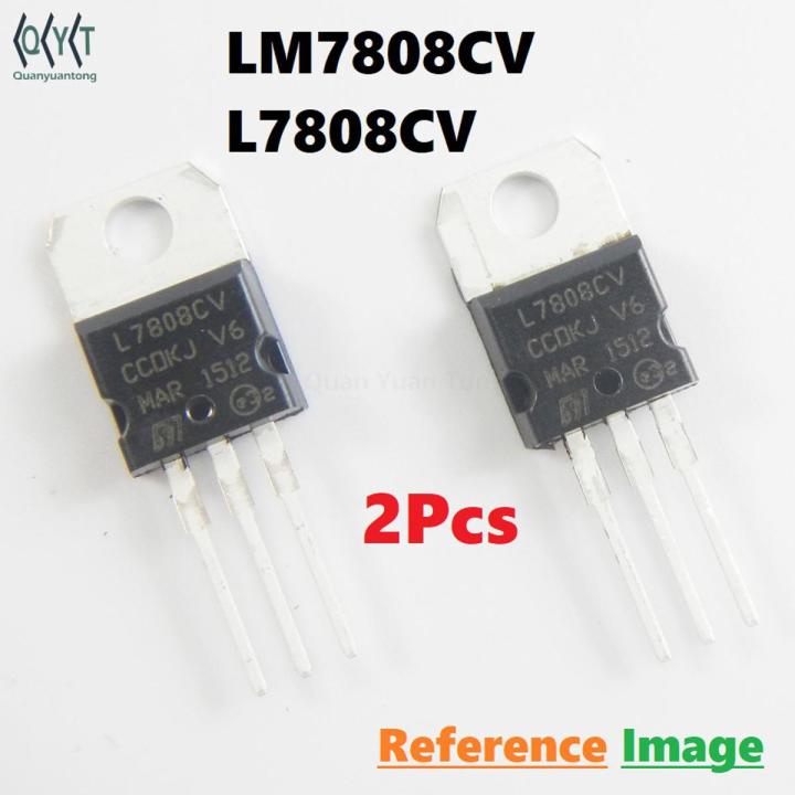 2Pcs- Chinese LM7808 L7808CV L7808 7808 8V 1.5A Voltage Regulator IC 3 ...