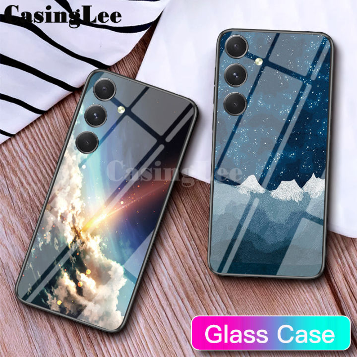 For Samsung M35 case Couple Starry Moon MirrorGlass Protector Meteor ...