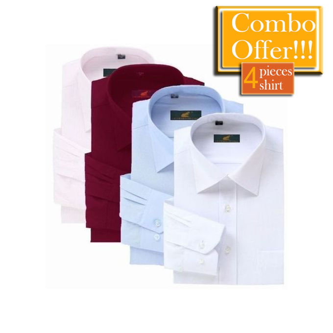 Mens 4 picece Combo pack formal Shirt. | Daraz.com.bd