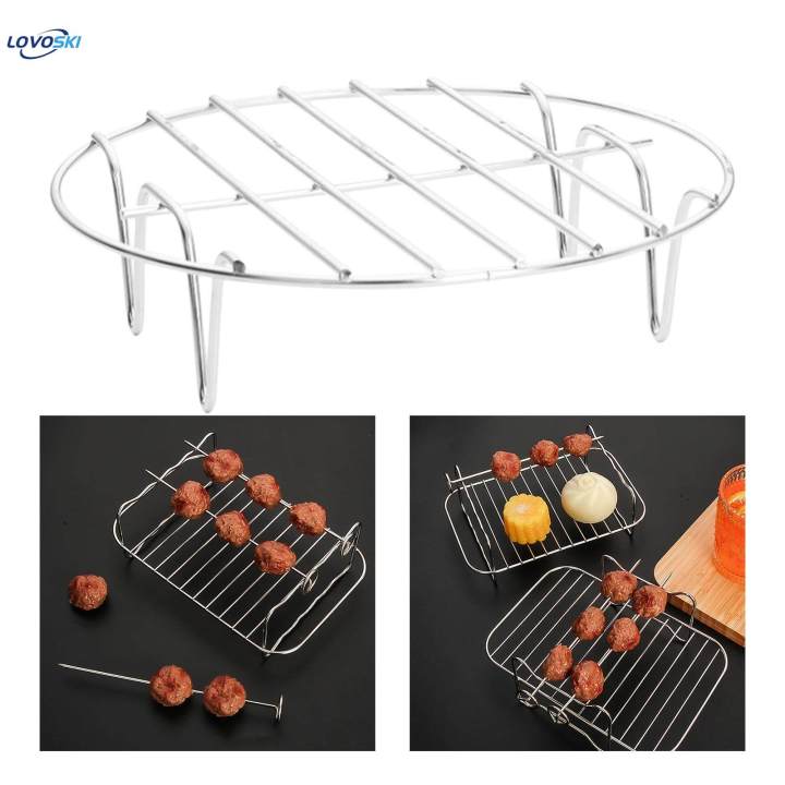 BBQ Rack Air Fryer Replacement Universal Skewers Baking Tray Air Fryer ...
