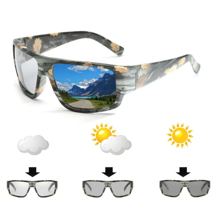 【VisioN Shop】Photochromic Sunglasses Men Polarized Chameleon Glasses ...