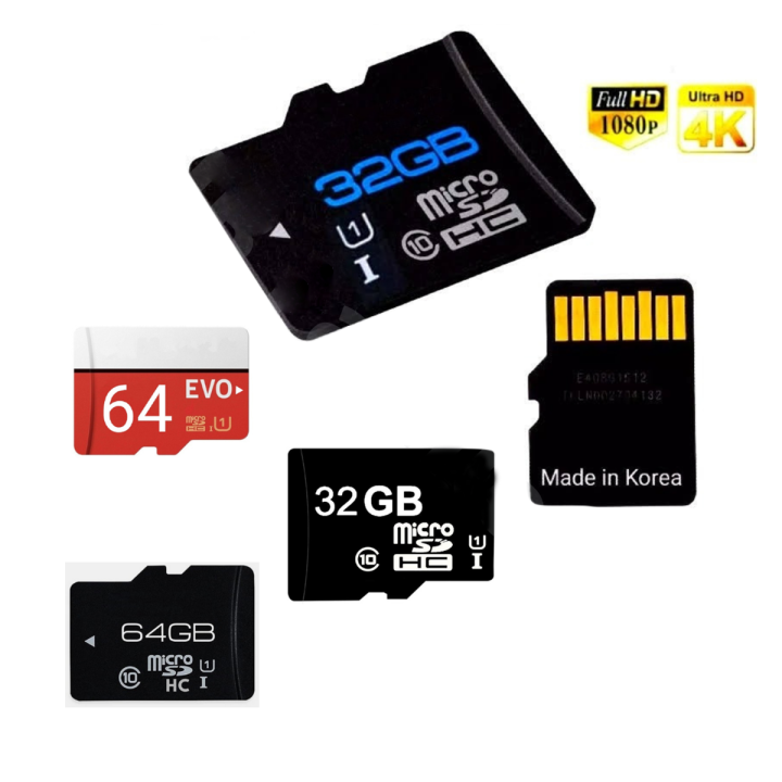 32GB 64GB 128GB Micro SD Cards Class 10 (microSD) Memory Card Made in ...