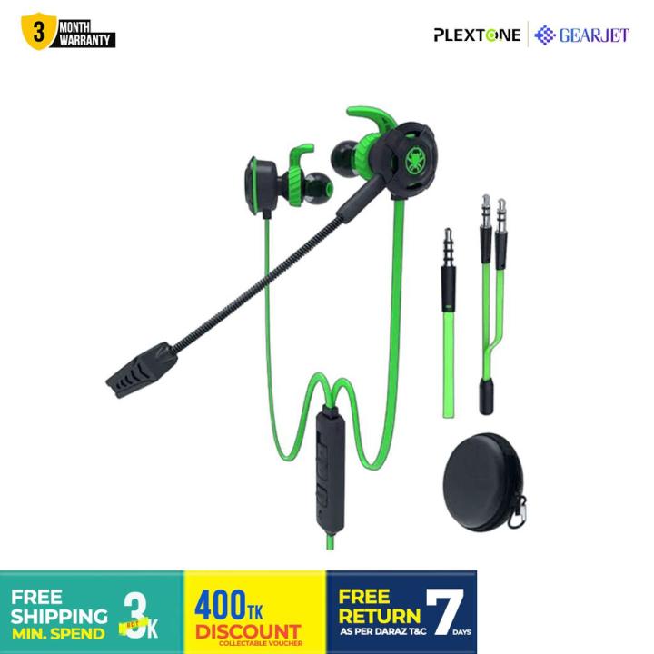 Plextone G30 Wired 3.5mm In-Ear Dual Mic Strong Bass Gaming Headset ...