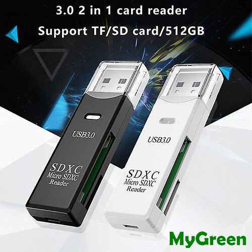 USB 3.0 2 IN 1 Card Reader 5Gbps High Speed Micro SD TF Card Memory ...