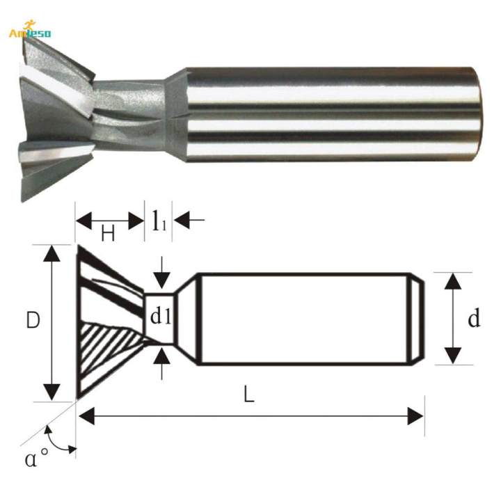 Tungsten Steel Dovetail Groove Milling Cutter 25mm Dia 60 Degree ...