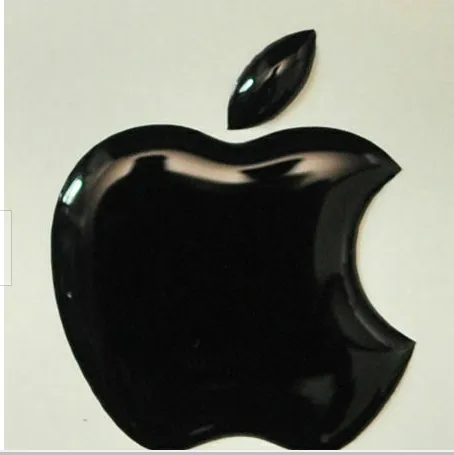 1pcs. metal black Domed Apple logo stickers for iPhone, iPad cover ...