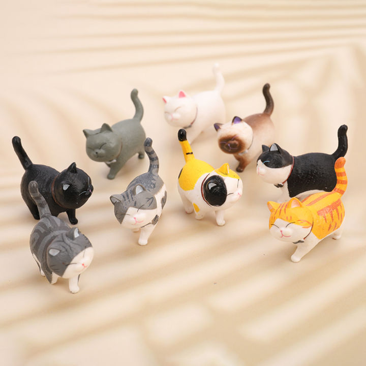 1PC Cute Mini PVC Animation Model Cat Doll Figures Toy Creative ...