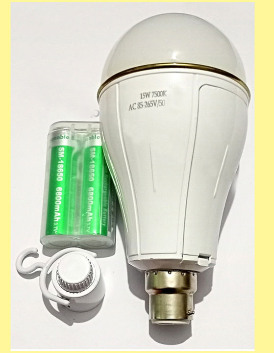LED Rechargeable bulb AC/DC Double Battery Emergency Bulb | Daraz.com.bd