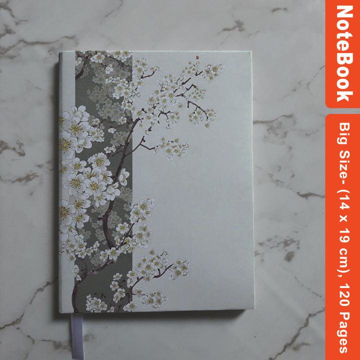 Green Theme Flower- Aesthetic Journal Notebook (14 x 19 cm size,120 ...