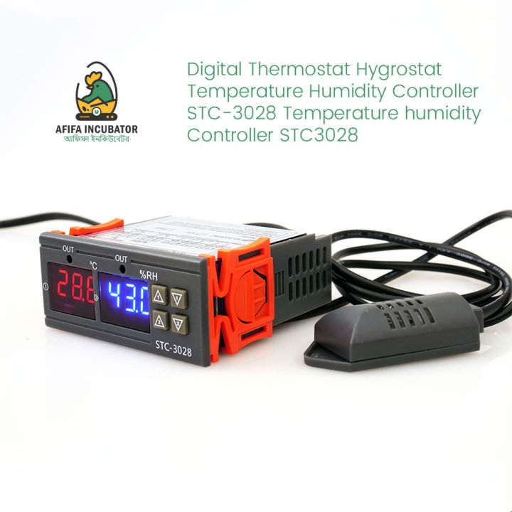 STC-3028 Digital Temperature and Humidity Controller - Using For Egg Incubator | Daraz.com.bd