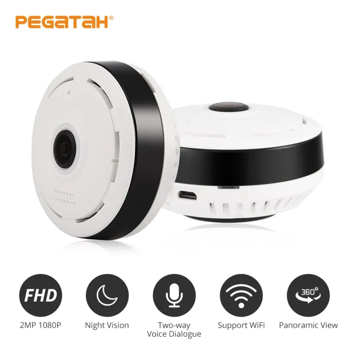 5MP HD Panoramic IP Camera 360° Wireless Fisheye Camera Motion ...