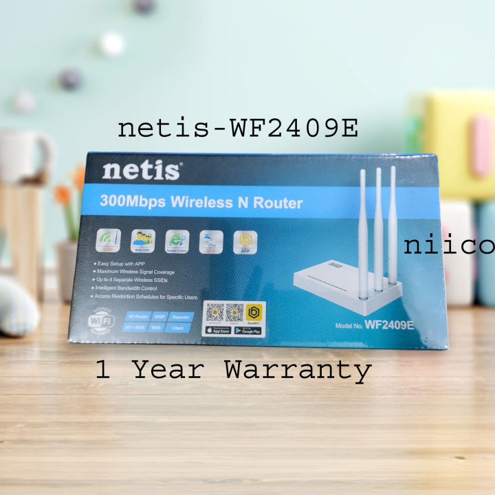 Netis 300MBPS WIRELESS N ROUTER 3 ANTENNA WITH MODEL- WF2409E -(1 YEAR ...