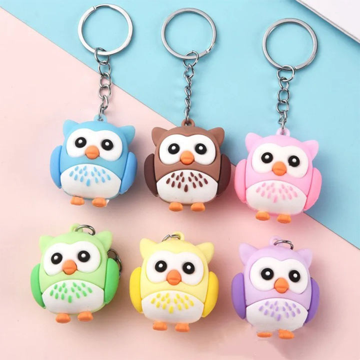 Cartoon Cute Owl KeyChain Pendant Small Animal Key Chain Car Activity ...