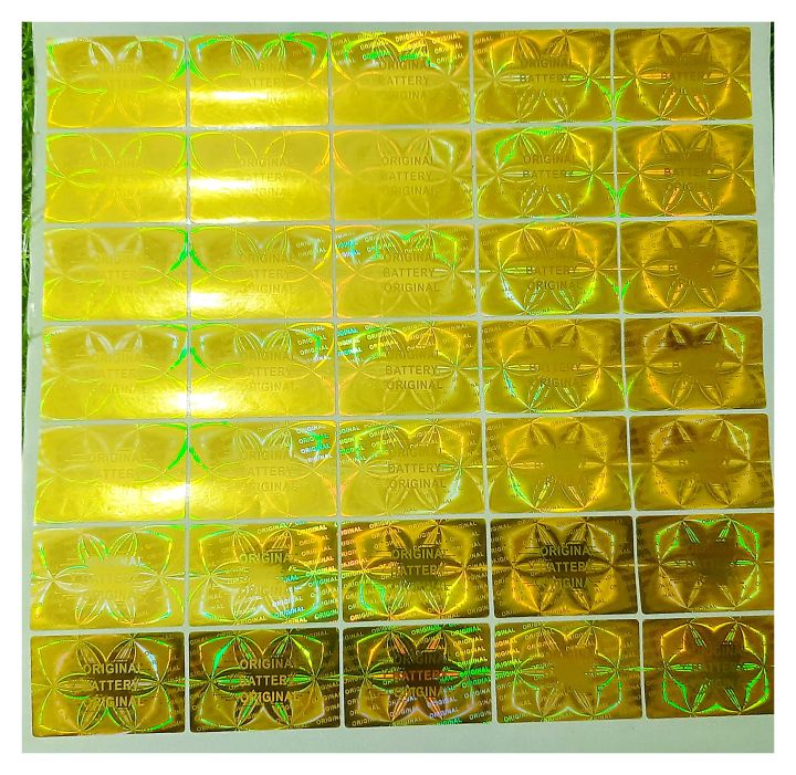 ORIGINAL BATTERY ORIGINAL HOLOGRAM STICKER 1 PAPER GOLD | Daraz.com.bd