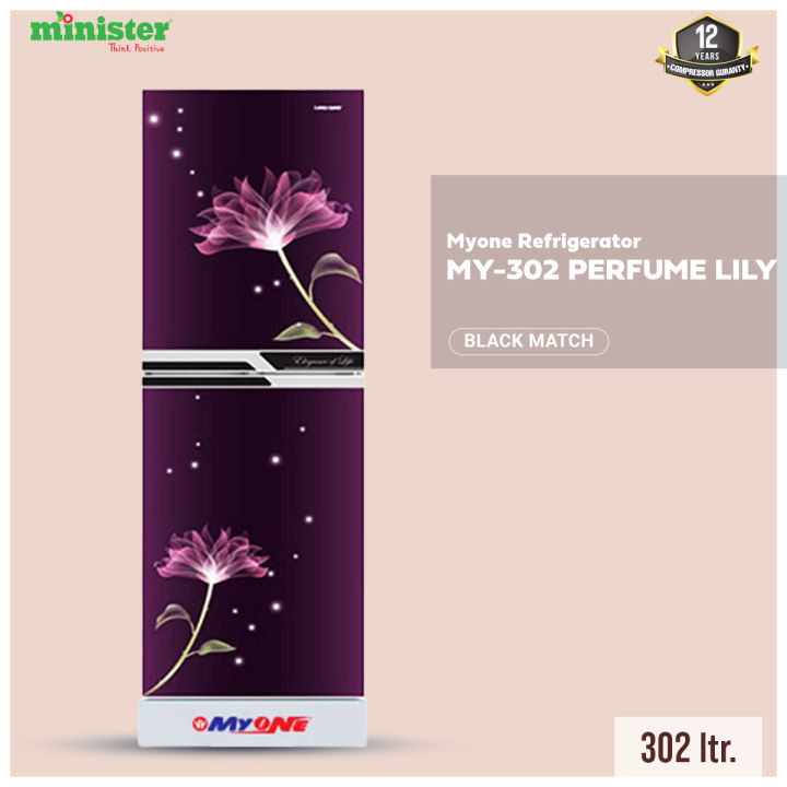 MYONE (Model: MY-3x2g) Perfume Lily Refrigerator / Fridge - 302 Litre ...