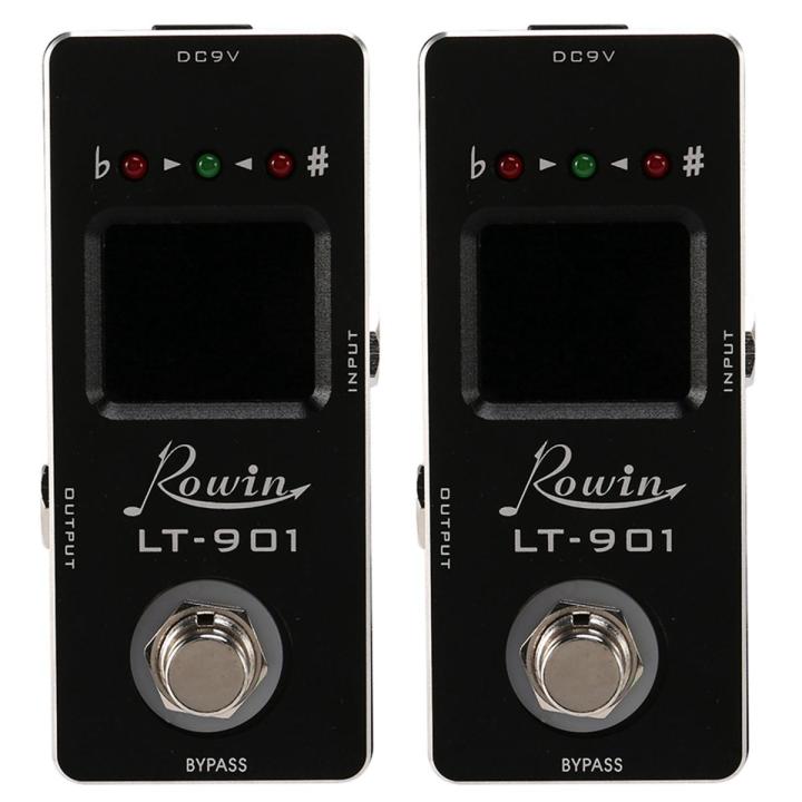 Rowin 2X Lt-901 Guitar Tuner Effect Pedal Mini Chromatic True Bypass ...
