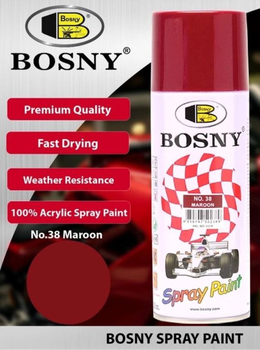 BOSNY Spray Paint- Maroon Color No 38 | Daraz.com.bd