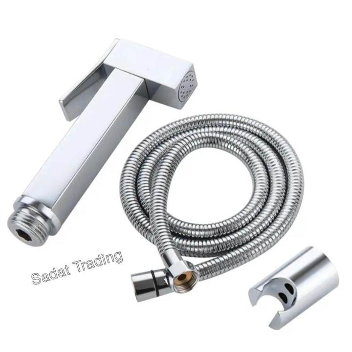 Toilet Push Shower Stainless Steel / Bathroom Push Shower | Daraz.com.bd