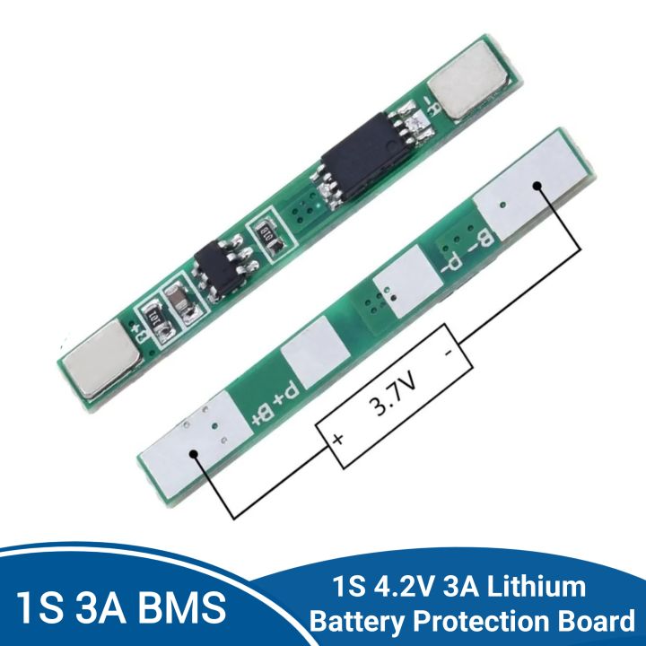 1S 3.7V 2.5A Lithium Battery Protection Module BMS PCM PCB Polymer Over Charge Discharge Li-ion ...