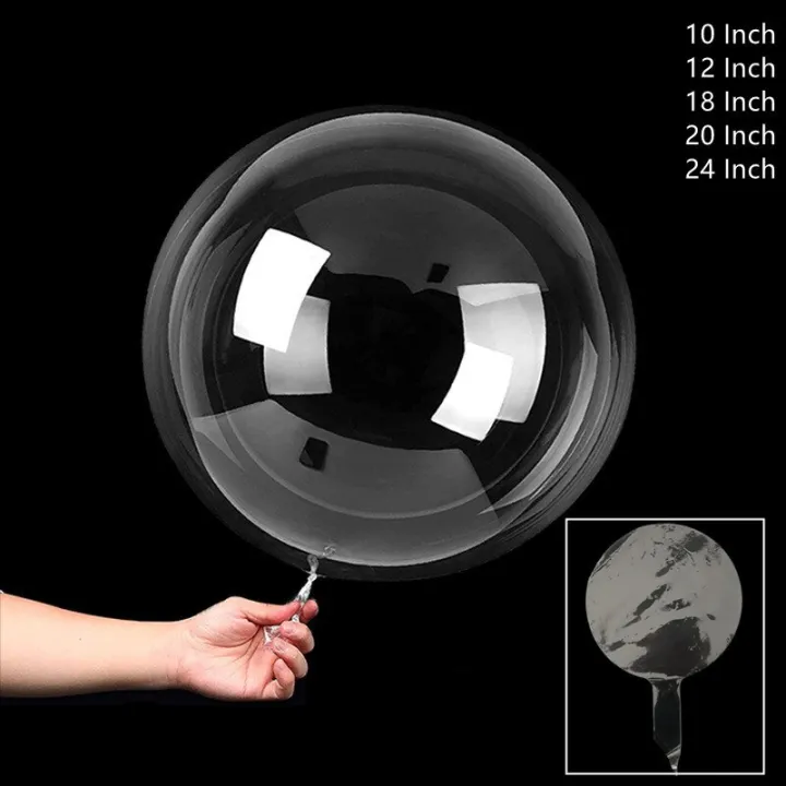10pcs Transparent Bobo Balloon 10/12/18/24inch Happy Birthday Bobo ...