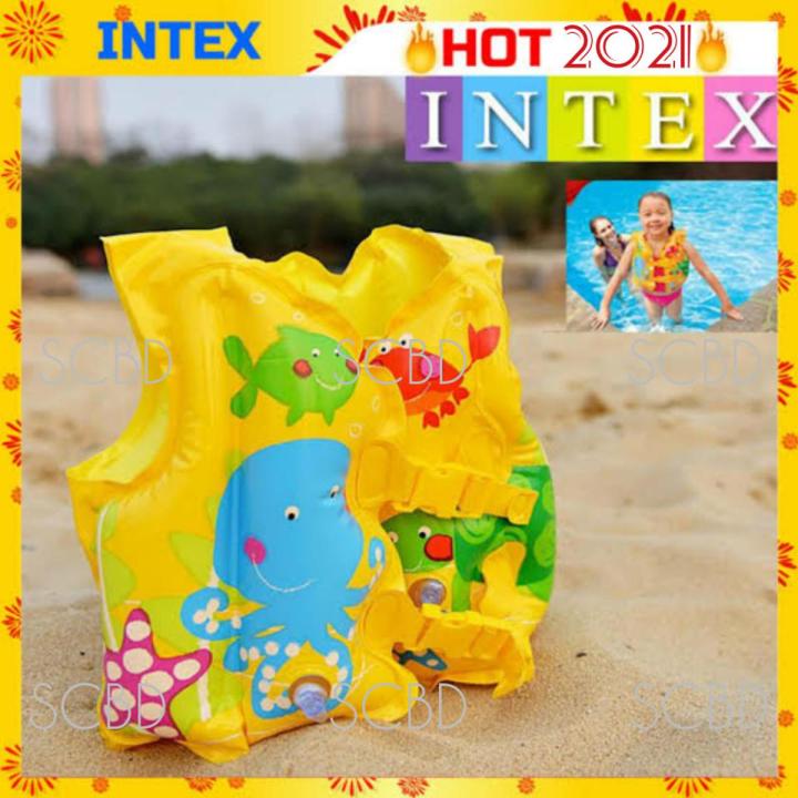 INTEX Inflatable Kid Swim Vest Life Jacket With Quick Release ...