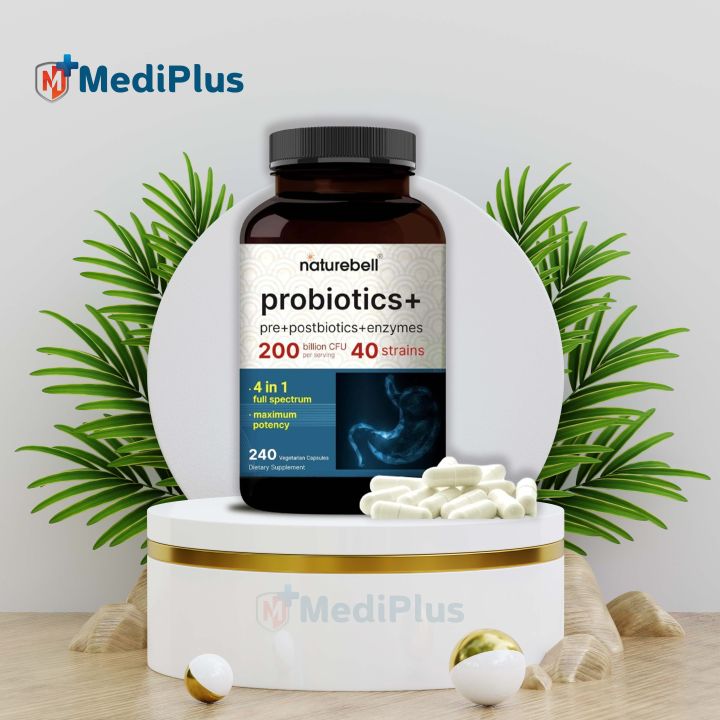 NatureBell Probiotics 200 Billion CFU Per Serving | 240 Veggie Capsules ...