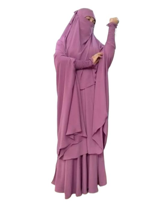 Khimar Borka Adjusted Niqab Hijab With Skirt Full Set | Daraz.com.bd