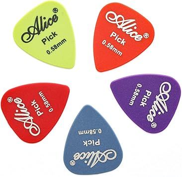 5 pieces pick 0.58-1.5mm Transparent Glossy Guitar Picks | Daraz.com.bd