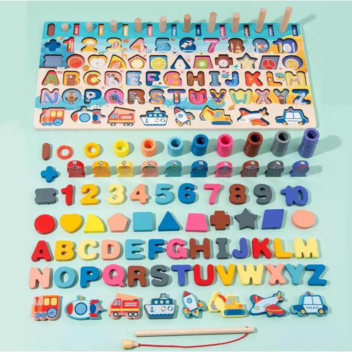 Alphabet Shape Matching Game for Baby | Wooden Alphabet Blocks ...