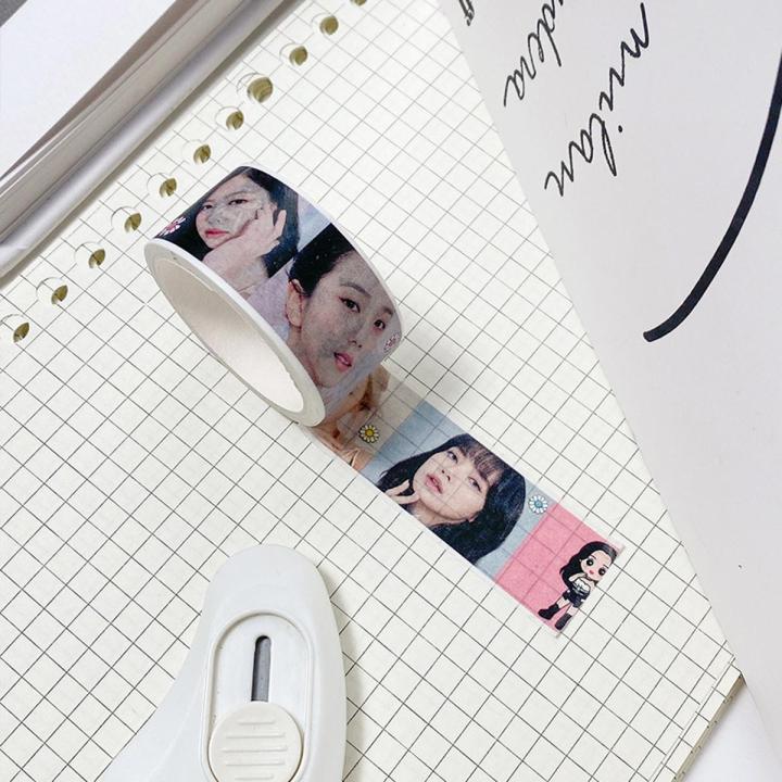 Kpop BTS Twice Straykids Blackpink EN Aespa Hand Account Paper Tape ...