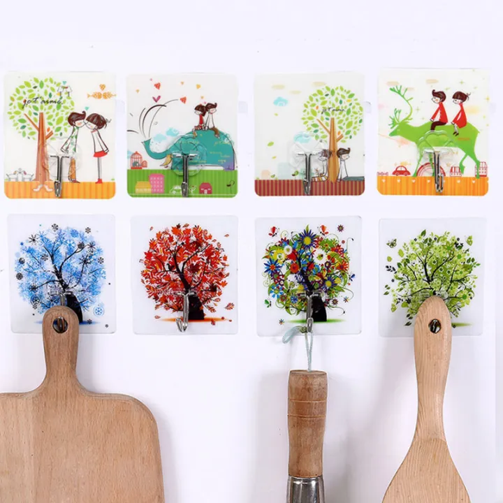 10 pcs Powerful Transparent Wall Hook, Heavy Duty Adhesive Hooks(5.9kg ...