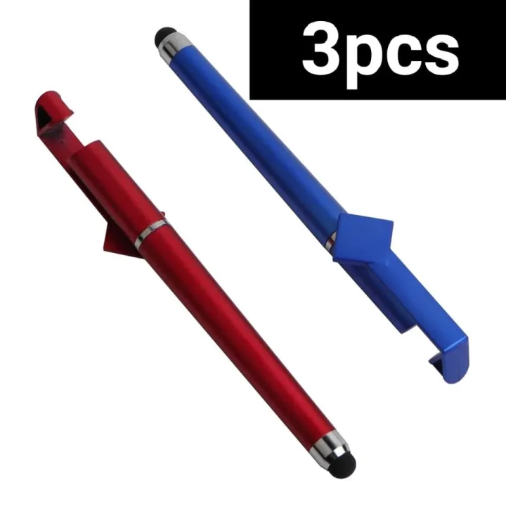 Universal 3 in 1 Capacitive Stylus Pen with Mobile Stand Holder(3pcs ...