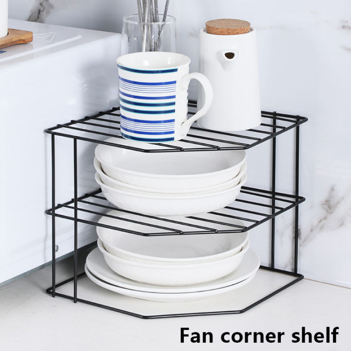 Kitchen Corner Shelf Rack Counter Cabinet Organizer Metal Pantry ...