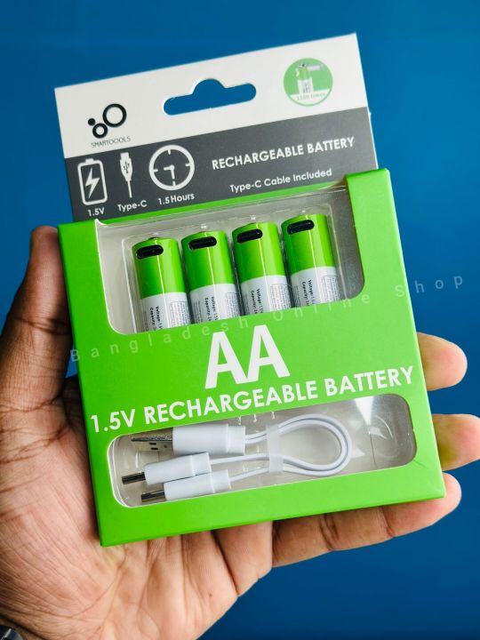 SmarToools RB40 AA 1.5V 2600mWh Rechargeable Battery (2/4Pcs Set ...