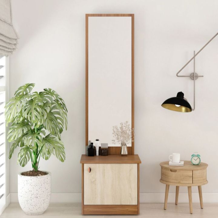Stanley Single Dressing Table with Mirror, Drawer & Storage – Compact ...