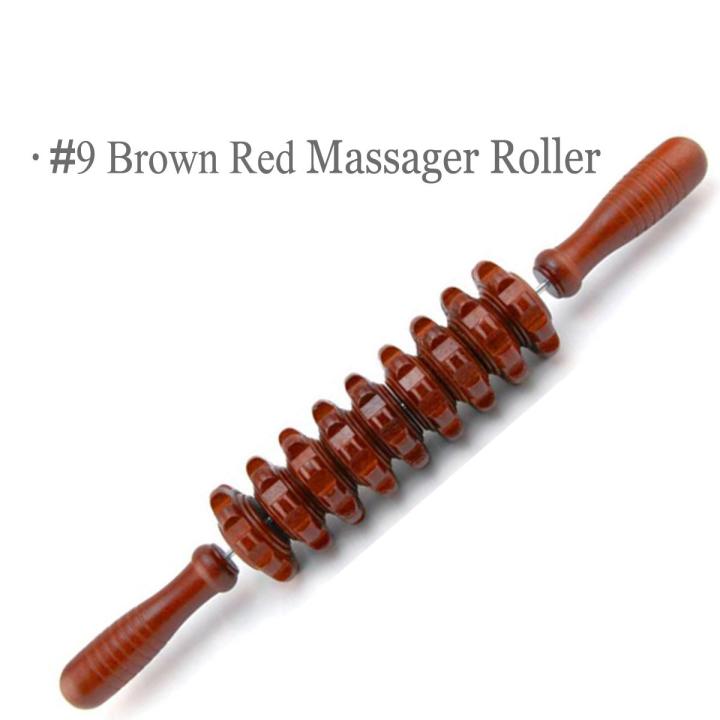 5 Color HOT Wood Roller Trigger Point Massage Stick Body Massager ...