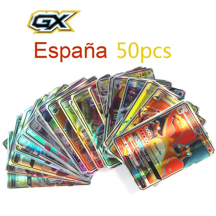 【Lejia】Pokemon Cards Spanish TAG GX V Trainer Energy Cards Game ...