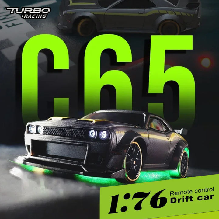 TURBO RACING RC Car 1:76 C65 Drift Car Mini RC Desktop LCD Remote ...
